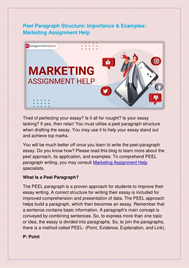 PPT - Peel Paragraph Structure- Importance and Examples- Marketing ...