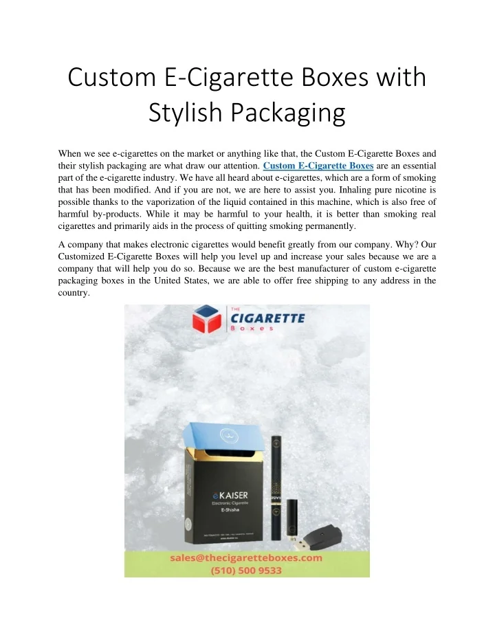 PPT - Custom E-Cigarette Boxes with Stylish Packaging PowerPoint Presentation - ID:11132451