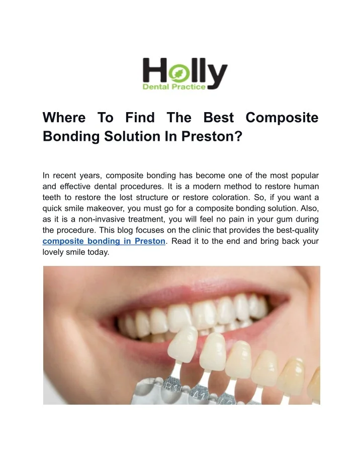 PPT - Where To Find The Best Composite Bonding Solution In Preston ...