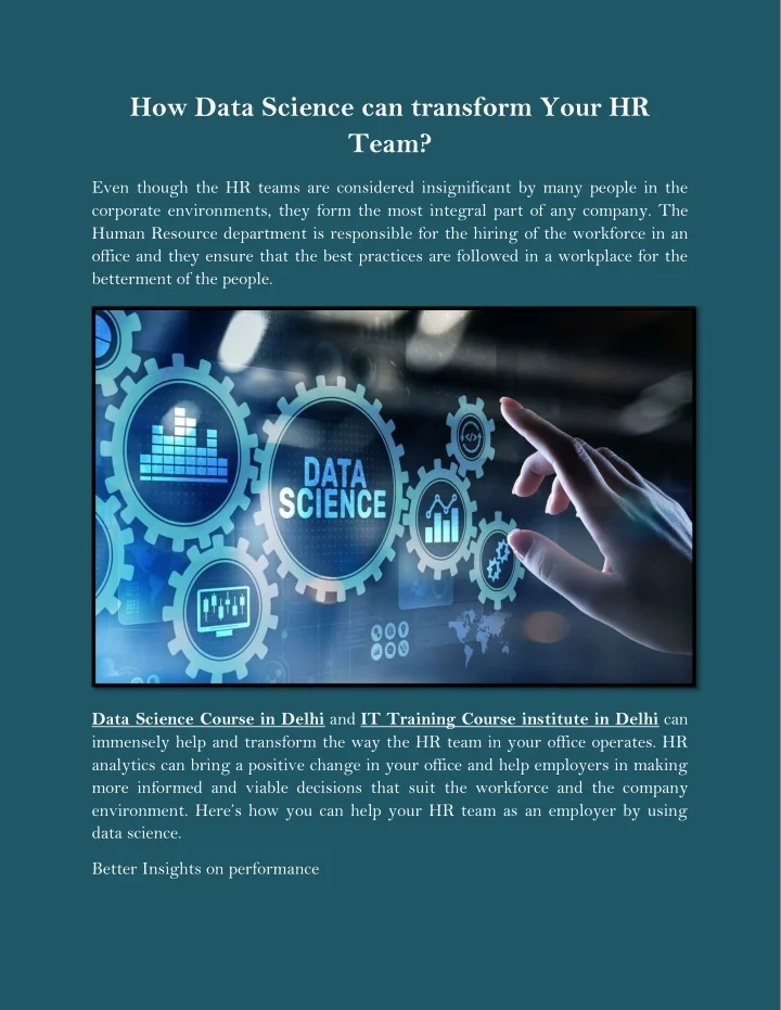 PPT - How Data Science can transform Your HR Team PowerPoint ...