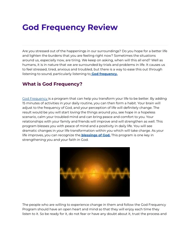 PPT - God Frequency Review PowerPoint Presentation, free download - ID ...