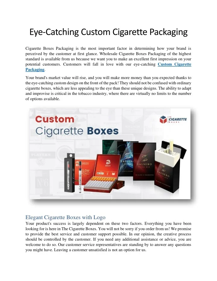 PPT - Eye-Catching Custom Cigarette Packaging PowerPoint Presentation ...