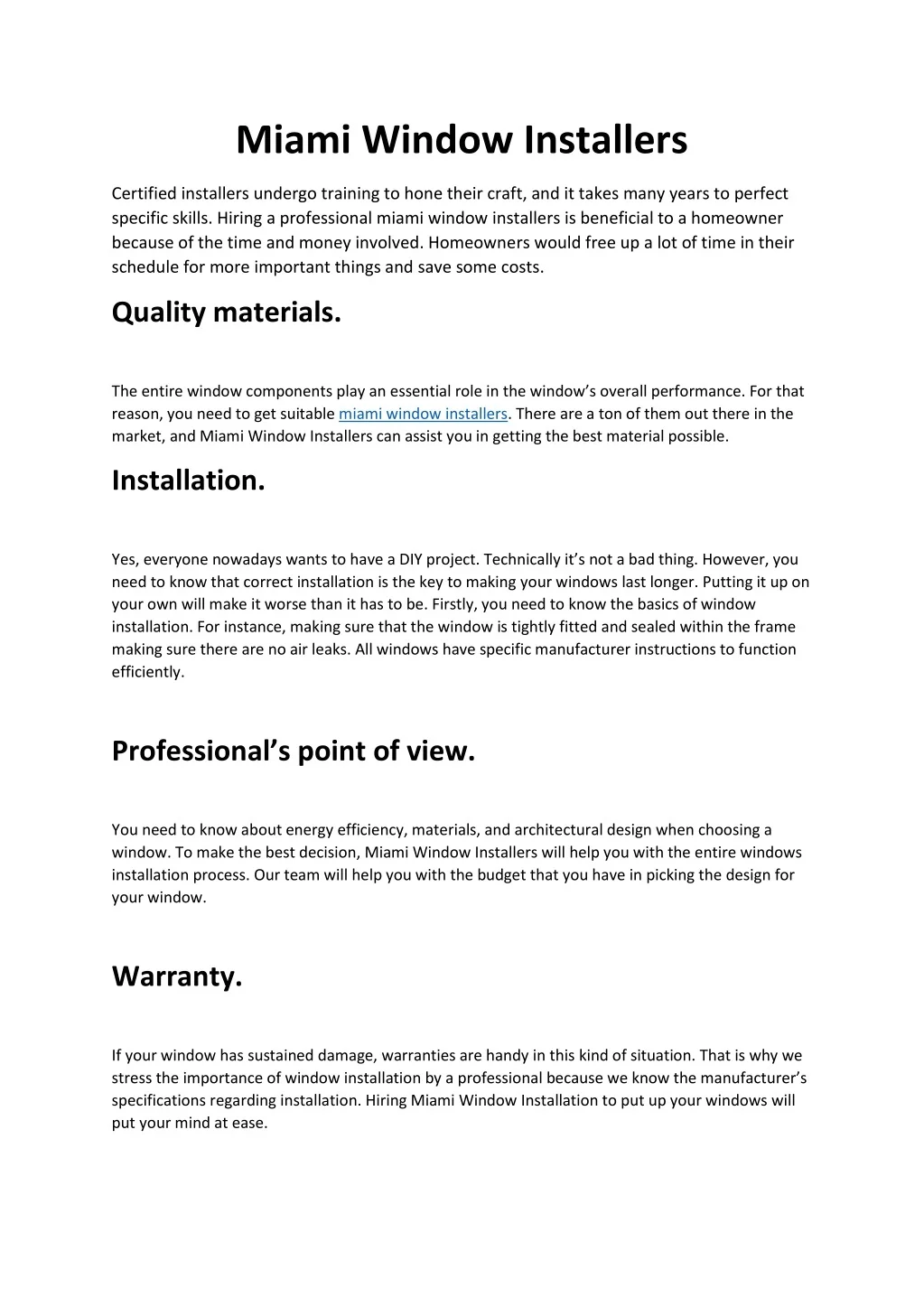 PPT - miami window installers PowerPoint Presentation, free download ...