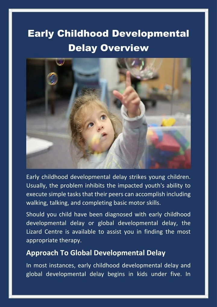 PPT - Early Childhood Developmental Delay Overview PowerPoint ...
