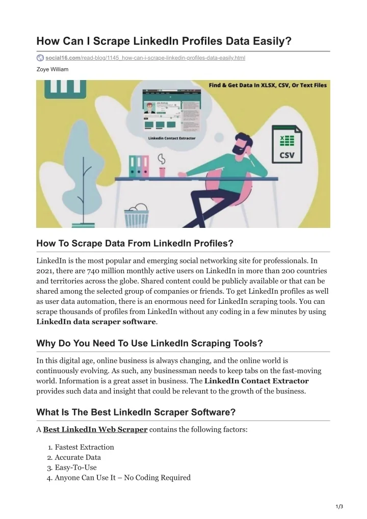 PPT - How Can I Scrape LinkedIn Profiles Data Easily PowerPoint ...