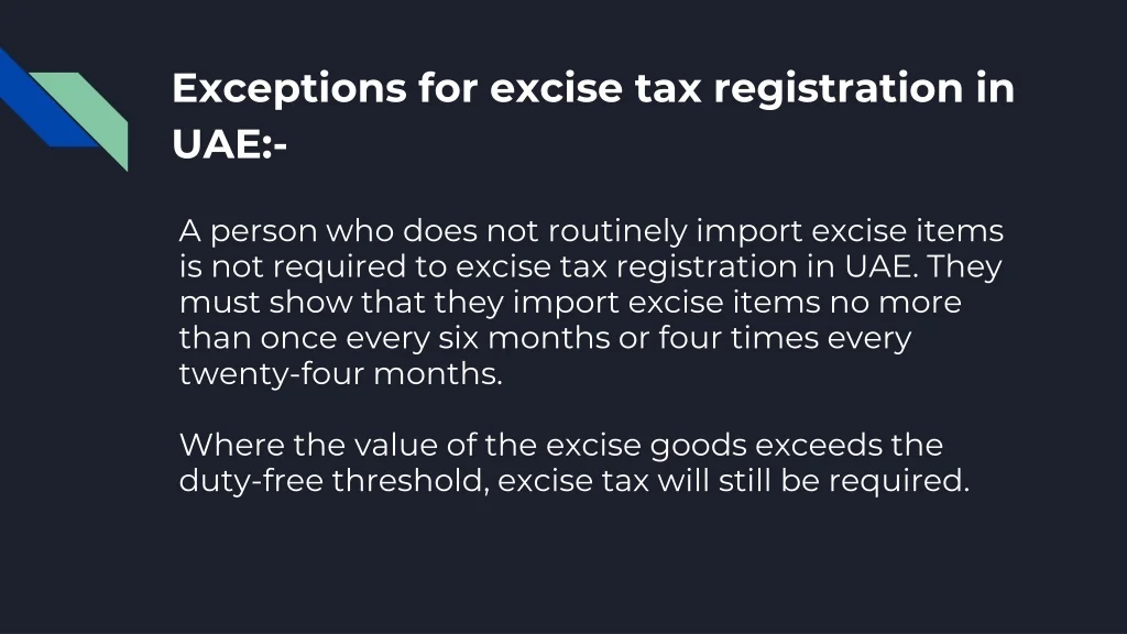 PPT - Points To Be Noted Before Excise Tax Registration In UAE ...