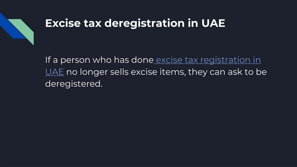 PPT - Points To Be Noted Before Excise Tax Registration In UAE PowerPoint Presentation - ID:11147922
