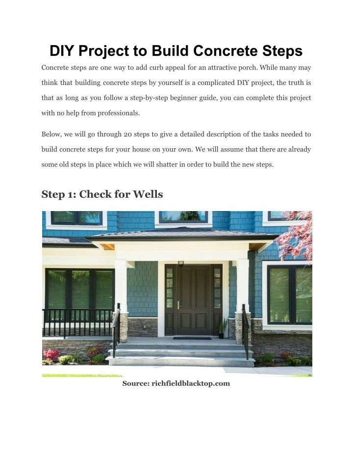 PPT - DIY Project to Build Concrete Steps PowerPoint Presentation, free ...