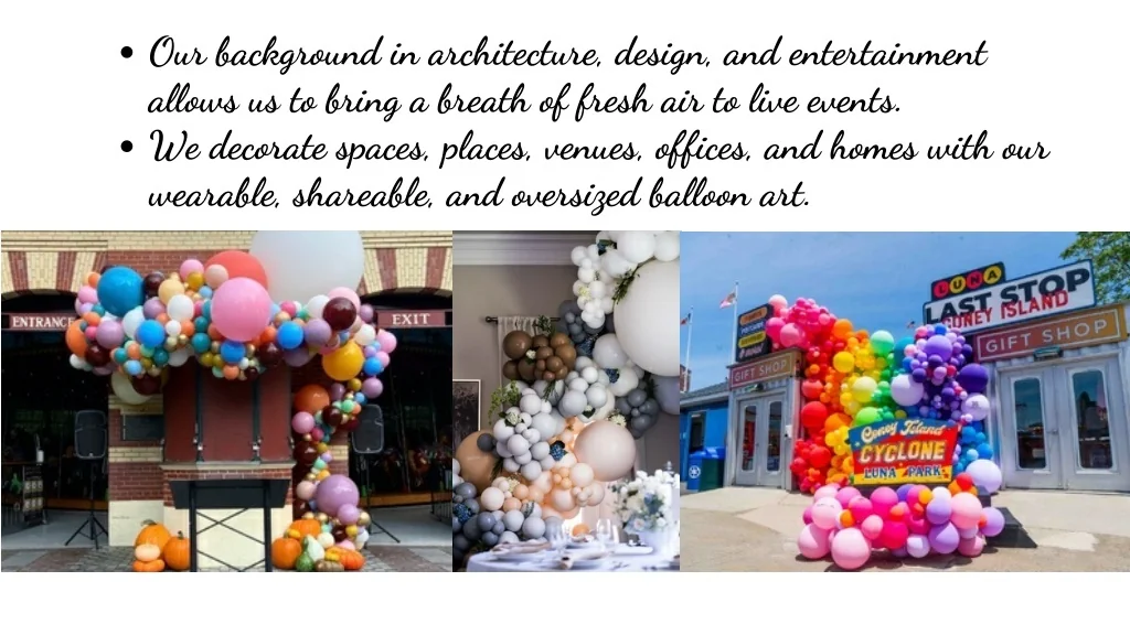 PPT - Beautiful Balloon Sculptures in NYC - Balloons, Ink PowerPoint ...