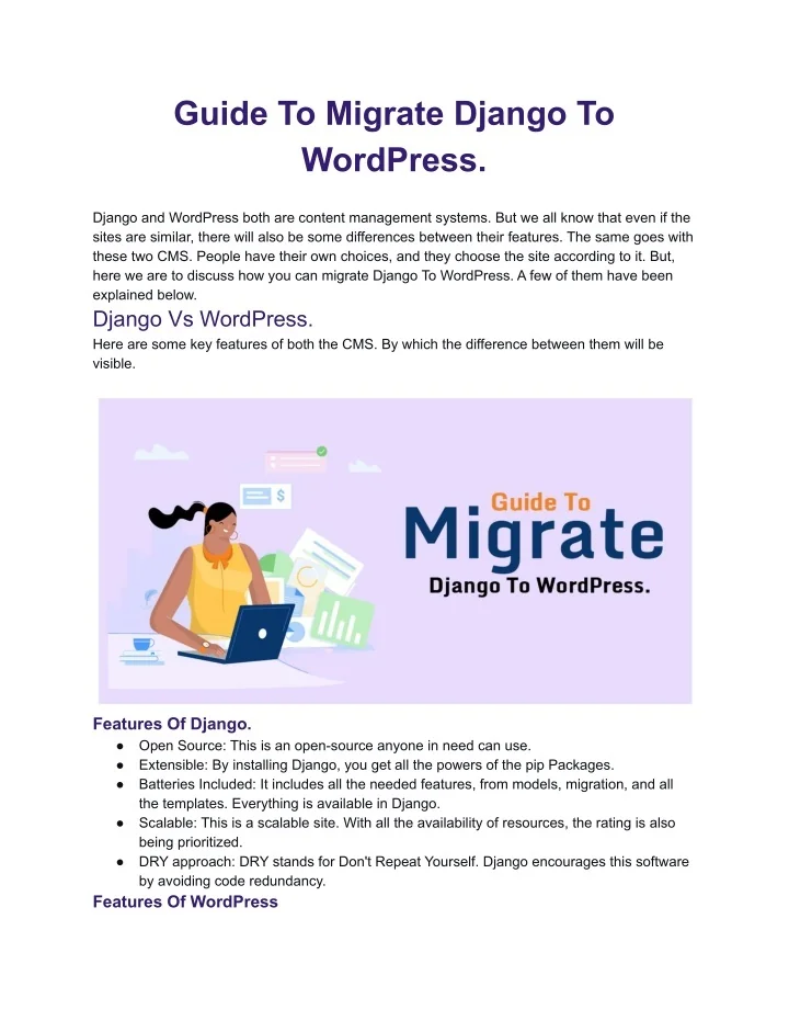 Ppt Guide To Migrate Django To Wordpressdocx Powerpoint 9174