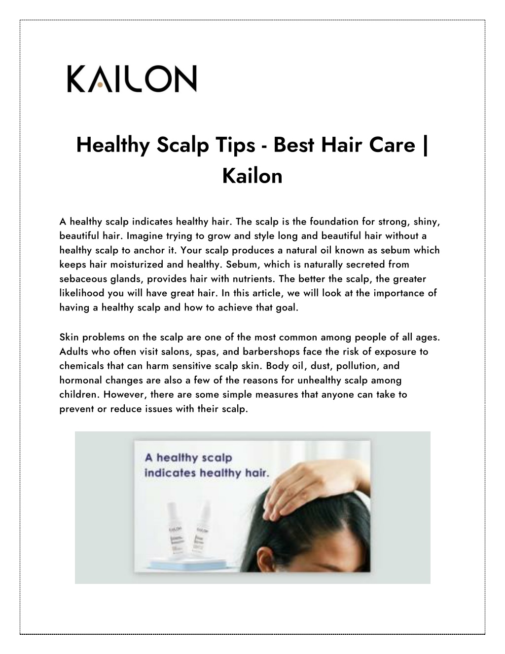 Ppt Healthy Scalp Tips Best Hair Care Powerpoint Presentation Free