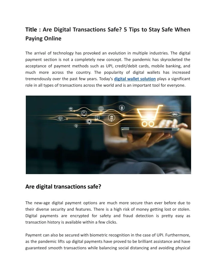 PPT - Are digital transactions safe_ 5 tips to stay safe when paying ...