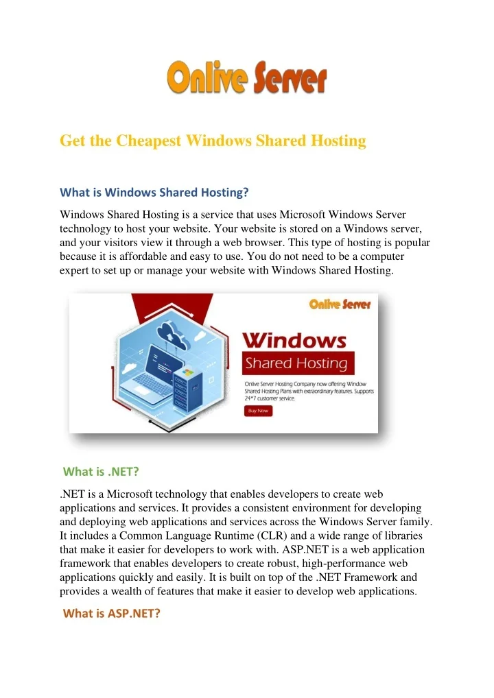 PPT - Get the Cheapest Windows Shared Hosting PowerPoint Presentation ...