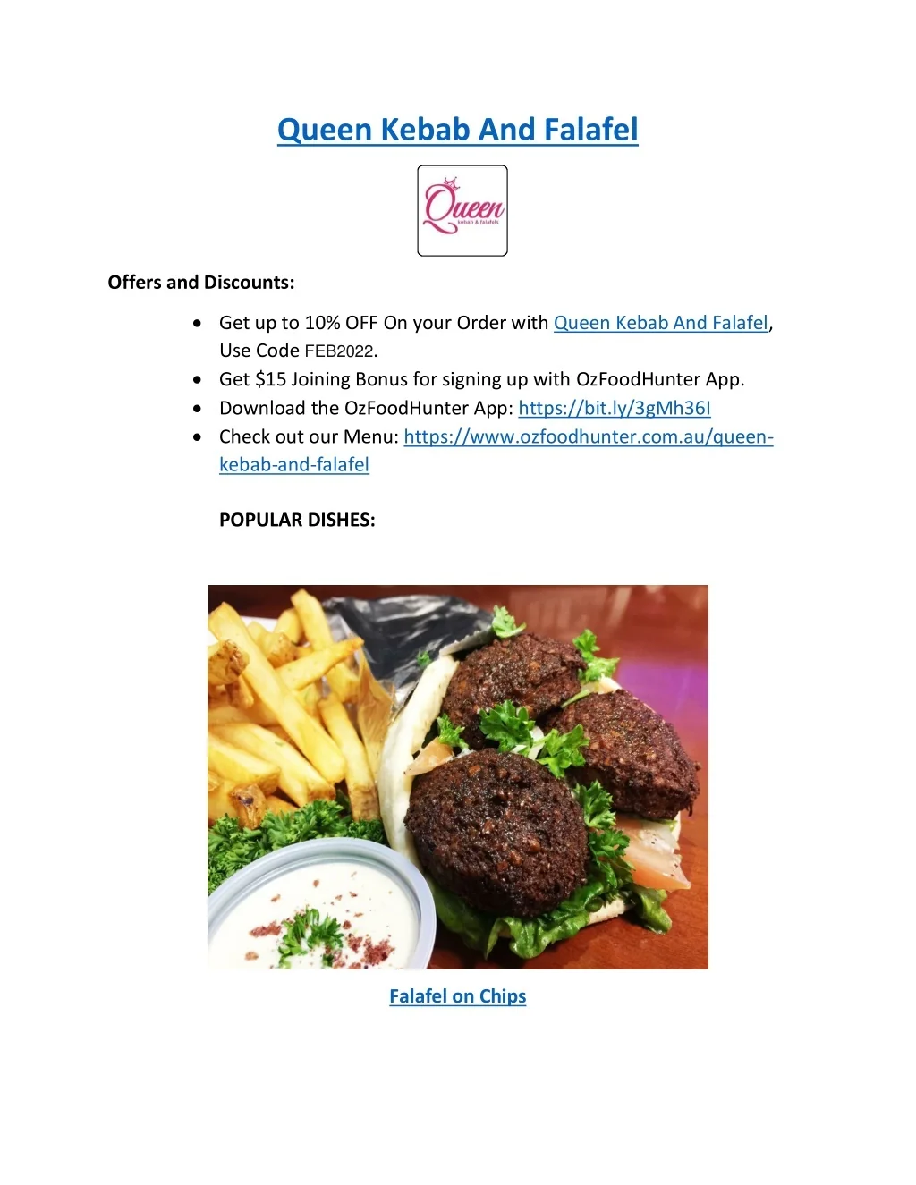PPT - 5% Off - Queen Kebab And Falafel Menu Ascot Vale, VIC PowerPoint ...