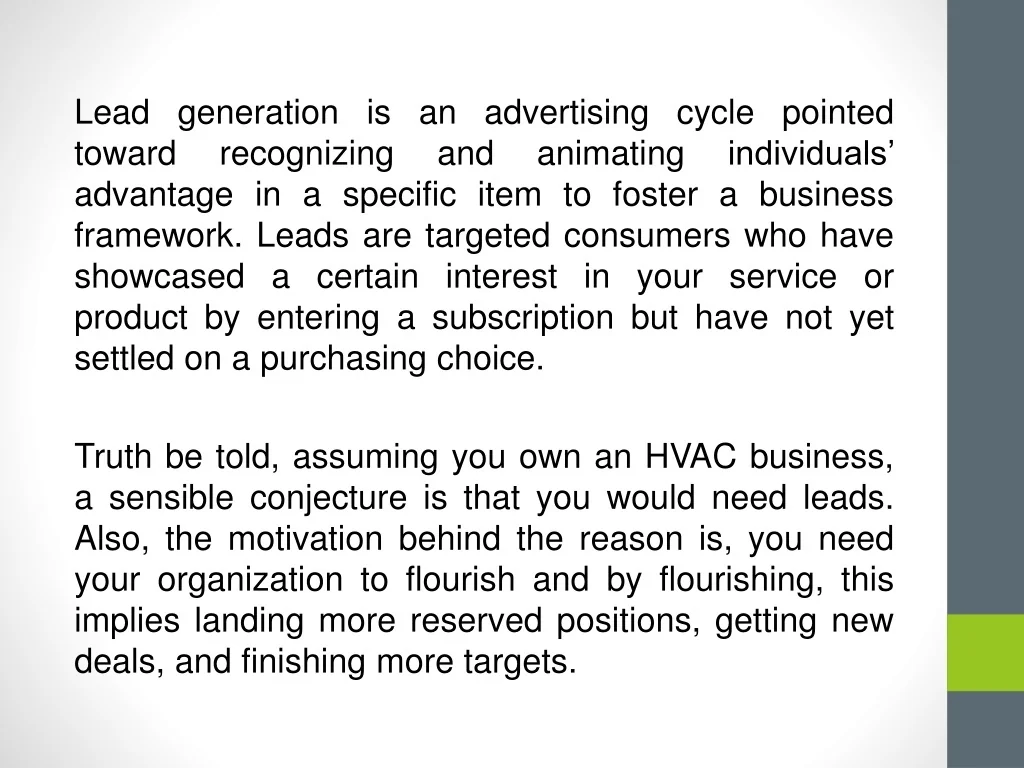PPT - Homan Ardalan — HVAC Companies Ought To Know These Lead ...