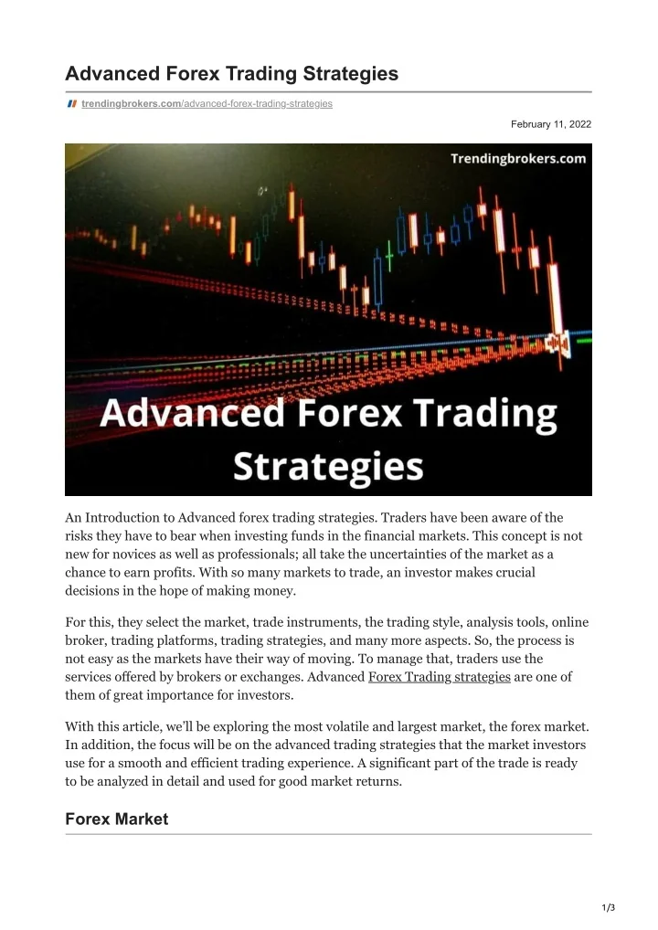 PPT - Advanced Forex Trading Strategies PowerPoint Presentation, free ...