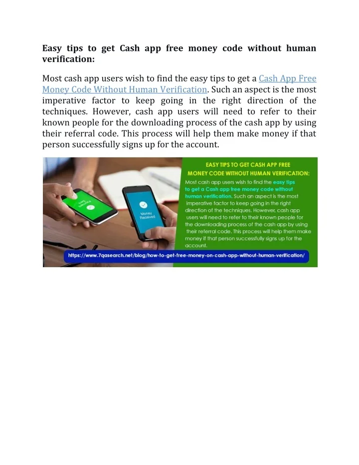 PPT - Easy tips to get Cash app free money code without human ...