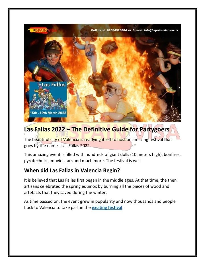 PPT - Las Fallas 2022 – The Ultimate Guide for Sybarites PowerPoint ...