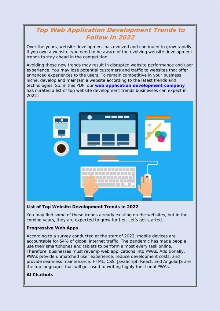 PPT - Top Web Application Development Trends to Follow In 2022 PowerPoint Presentation - ID:11158526