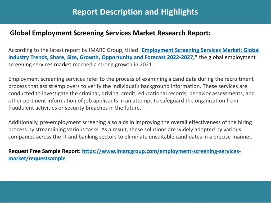 PPT - Employment Screening Services Market PDF | Growth | Trends ...