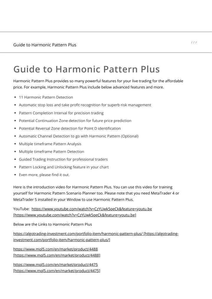 PPT - Guide to Harmonic Pattern Plus PowerPoint Presentation, free download - ID:11159580