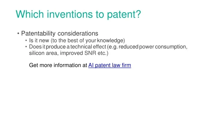 PPT - Which Inventions to Patent PowerPoint Presentation, free download ...