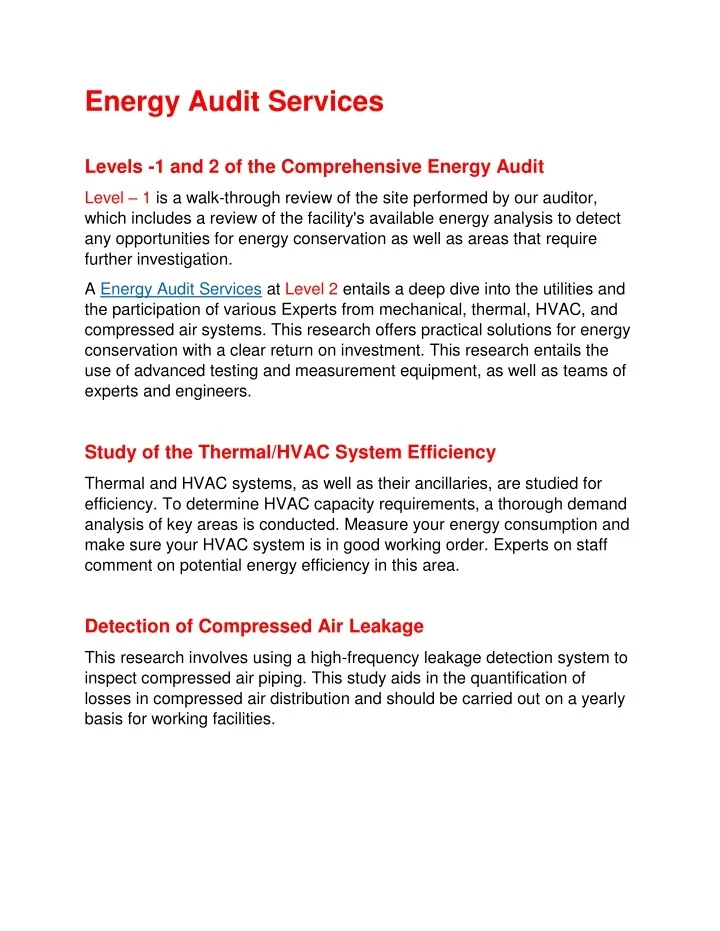PPT - Energy Audit Services PowerPoint Presentation, free download - ID ...