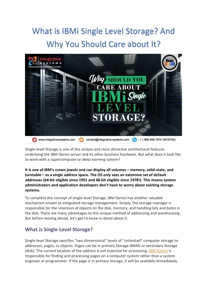 PPT - What is IBMi Single Level Storage PowerPoint Presentation, free ...
