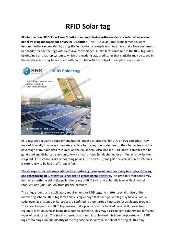 PPT - RFID Solar ta PowerPoint Presentation, free download - ID:11164259