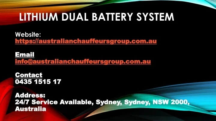 PPT - lithium dual battery system PowerPoint Presentation, free ...