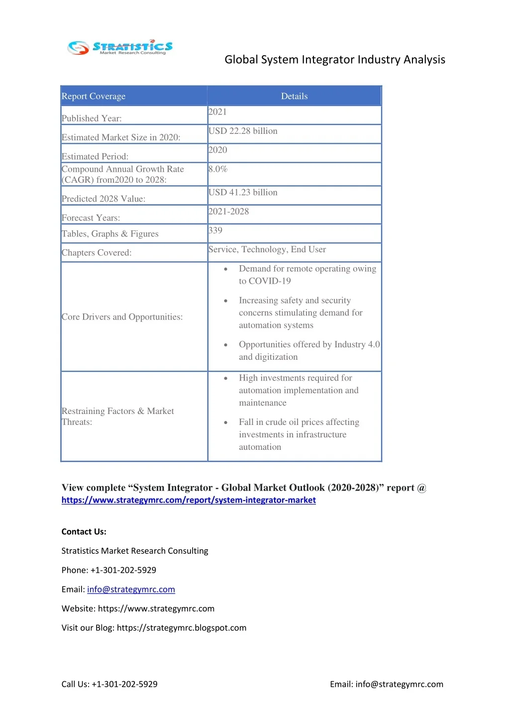 PPT - Business Strategies, Revenue and Growth Rate of Global System ...