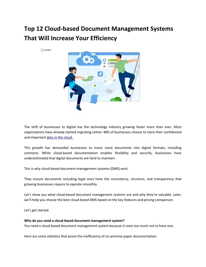 PPT - Top 12 Cloud-based Document Management Systems That Will Increase ...