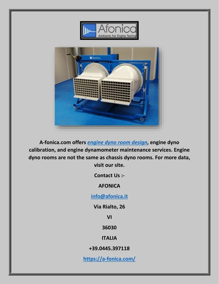 PPT - Engine Dyno Room Design | A-fonica.com PowerPoint Presentation ...