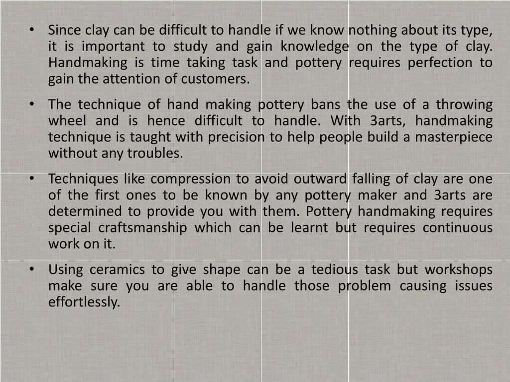 PPT - Hand Building Pottery in Singapore PowerPoint Presentation, free ...