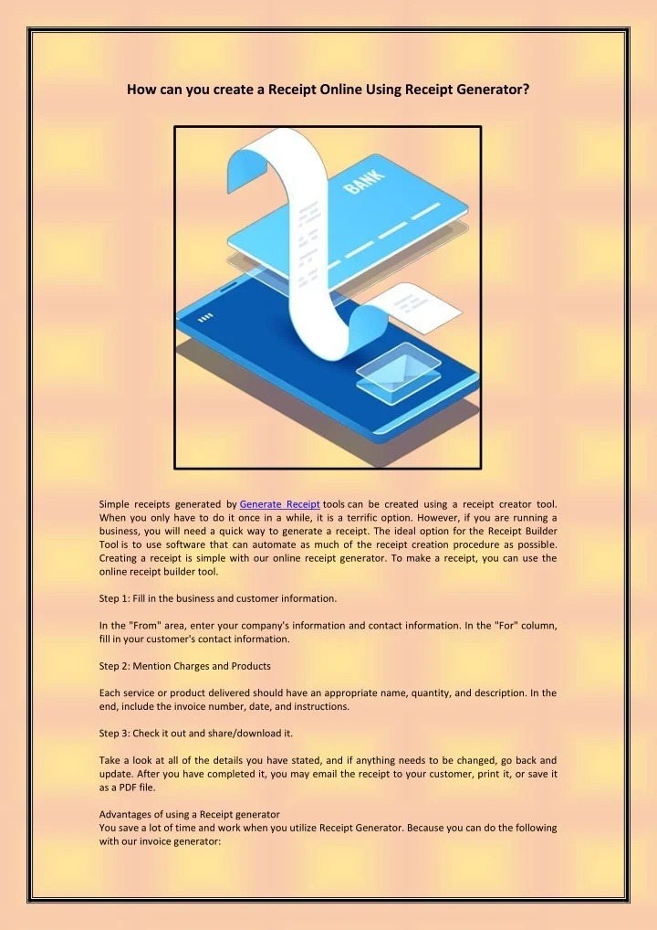 PPT - How can you create a Receipt Online Using Receipt PowerPoint ...