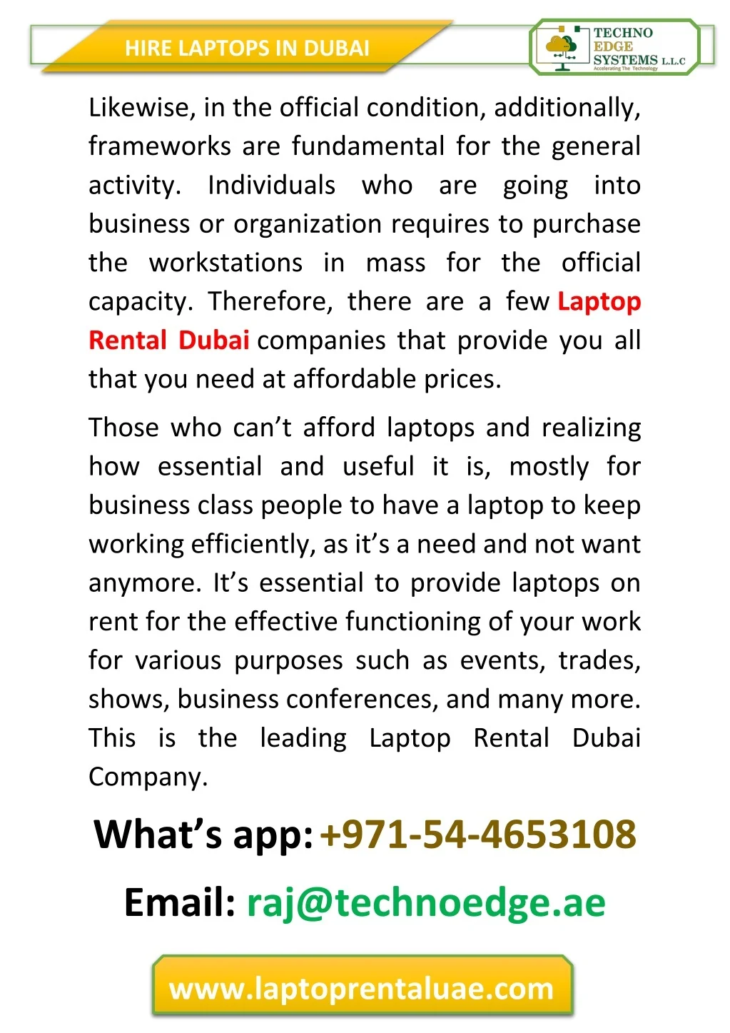 PPT - Laptop Rental Dubai Which Is Affordable For All PowerPoint ...