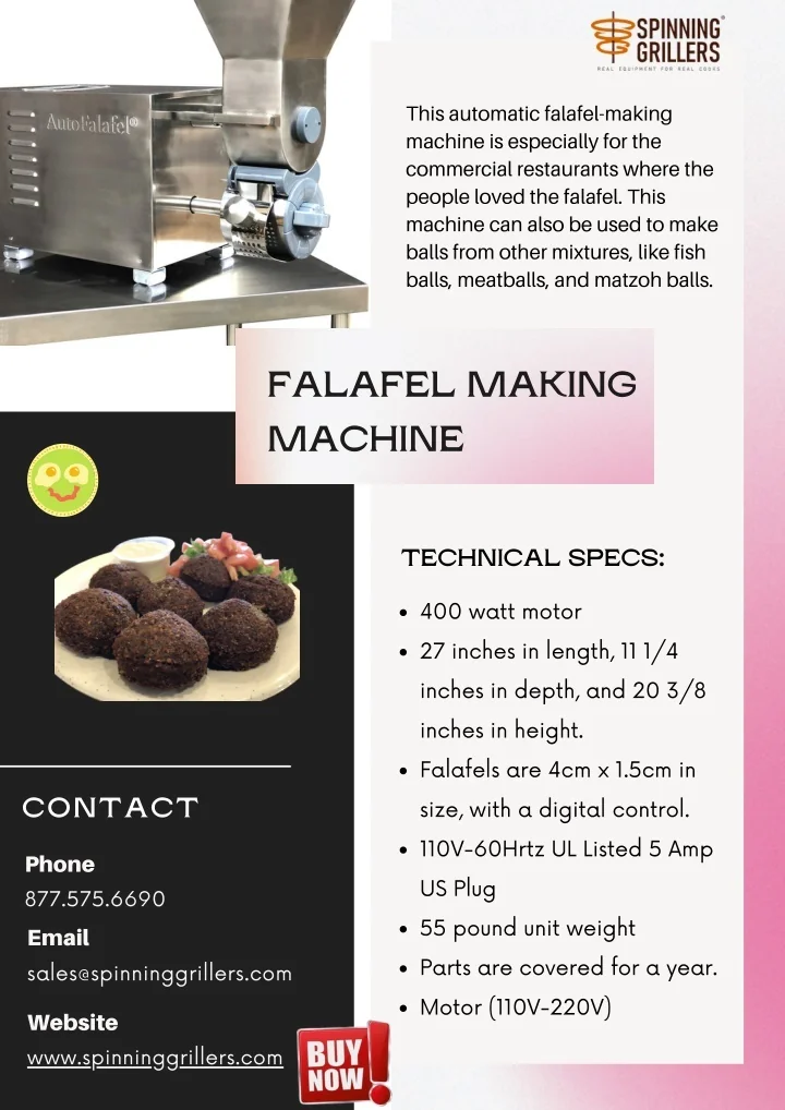 PPT - Automatic Falafel Making Machine By Spinning Grillers PowerPoint ...