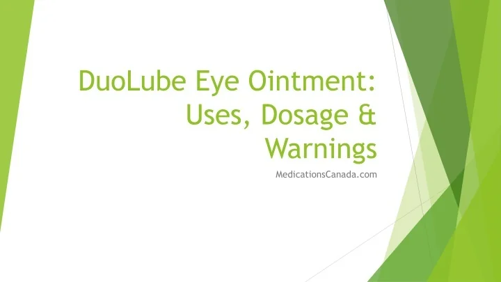 PPT - DuoLube Eye Ointment (White Petroleum/Mineral Oitl - non Rx ...