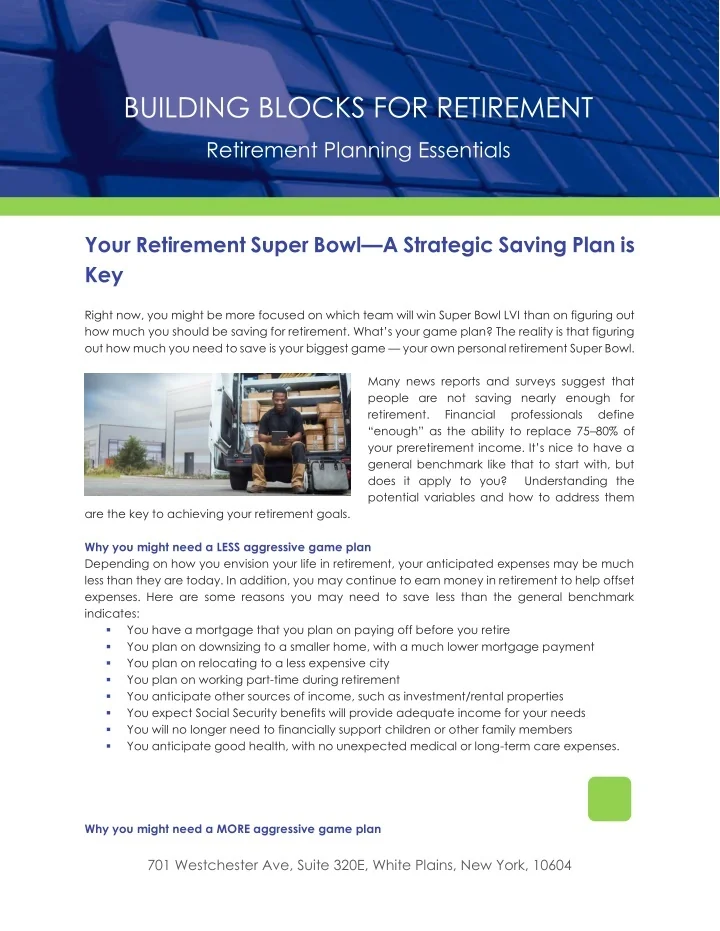 PPT - Your Retirement Super Bowl a Strategic Saving Plan is Key ...