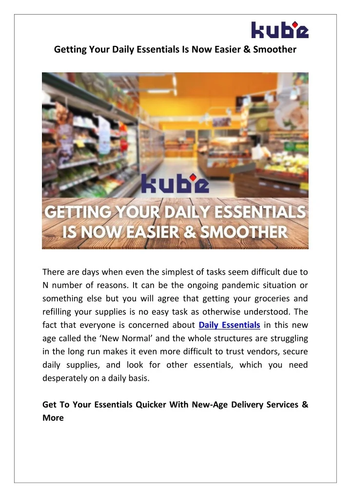 PPT - Getting Your Daily Essentials Is Now Easier PowerPoint ...