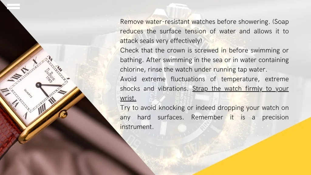 PPT - Taking Care of your luxury watches | Iwp Watches PowerPoint ...