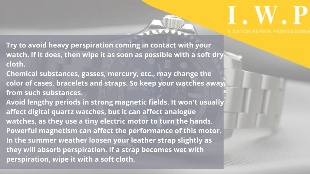 PPT - Taking Care of your luxury watches | Iwp Watches PowerPoint ...