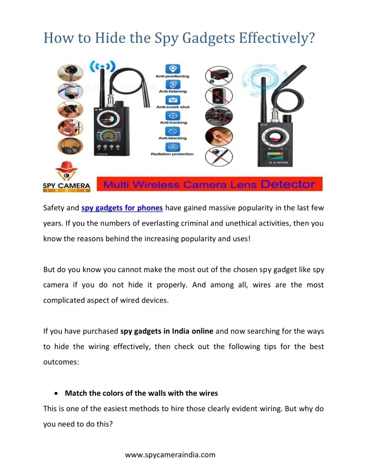PPT - How to Hide the Spy Gadgets Effectively PowerPoint Presentation ...