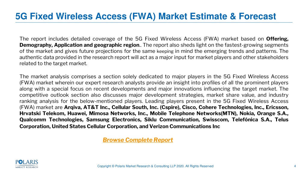 PPT - 5G Fixed Wireless Access (FWA) Market | PMR PowerPoint ... PPT - 5G Fixed Wireless Access (FWA) Market | PMR PowerPoint ...