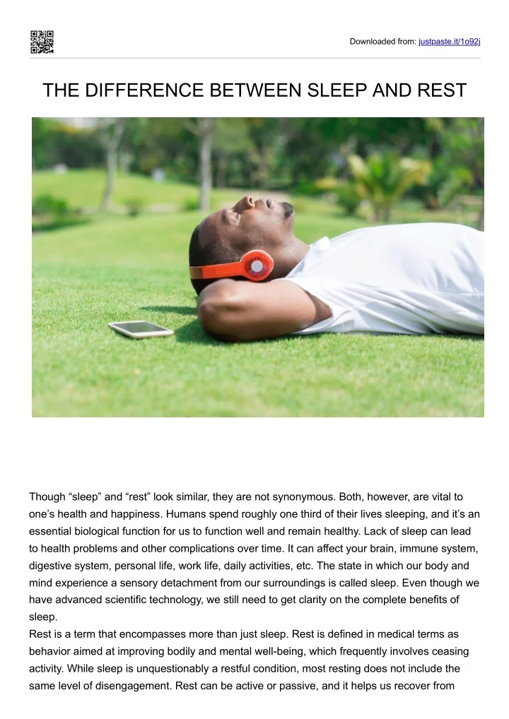 PPT - Restonic- Difference between sleep and rest PowerPoint ...