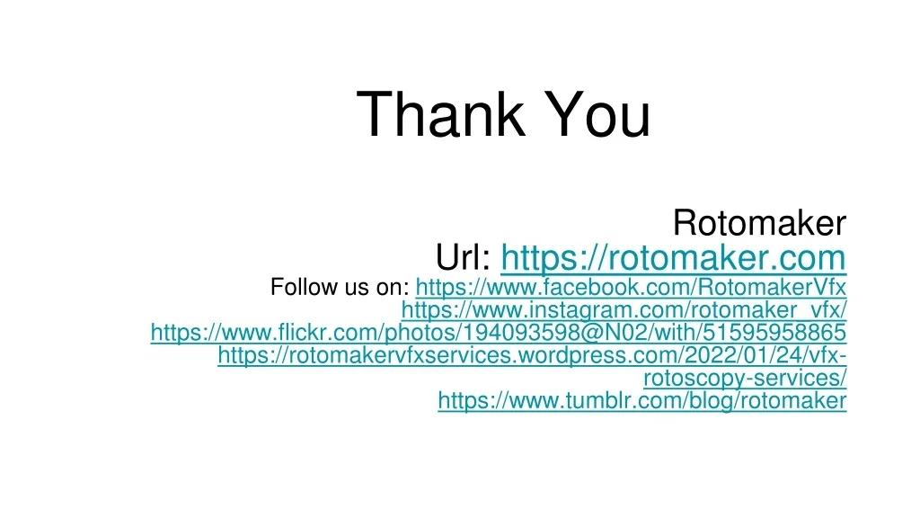 PPT - Best VFX Outsourcing services - Rotomaker PowerPoint Presentation ...