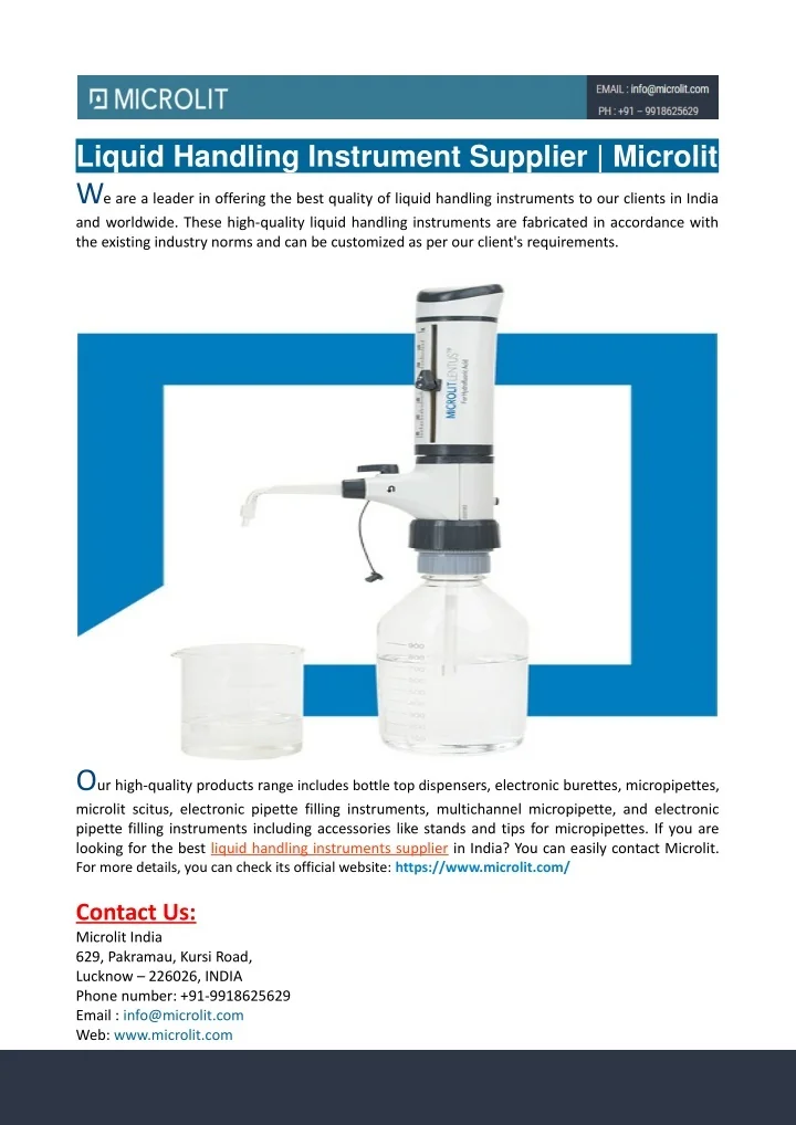 PPT - Liquid Handling Instrument Supplier PowerPoint Presentation, free ...