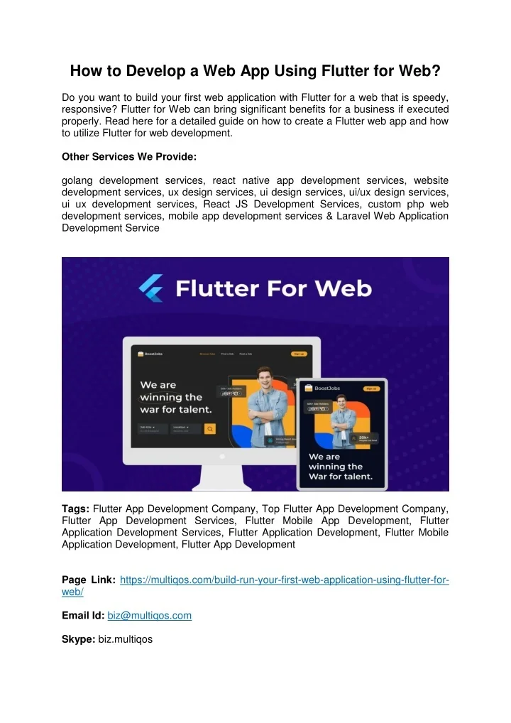 PPT - How to Develop a Web App Using Flutter for Web? PowerPoint ...
