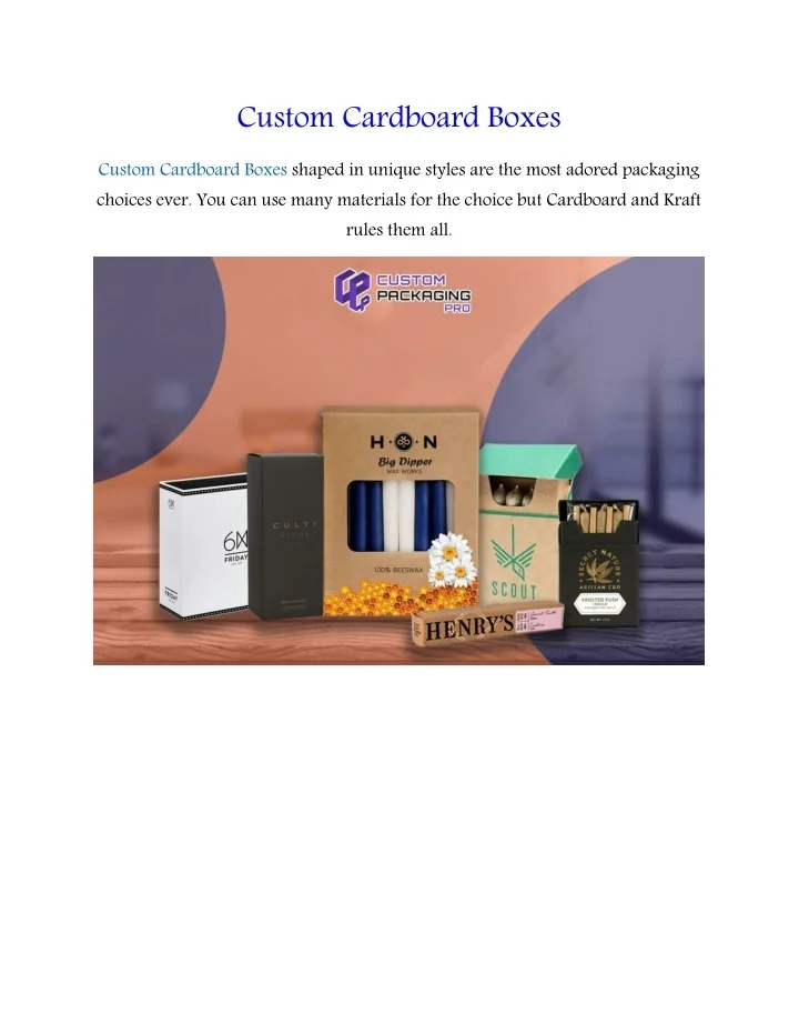 PPT - Custom Cardboard Boxes PowerPoint Presentation, free download ...