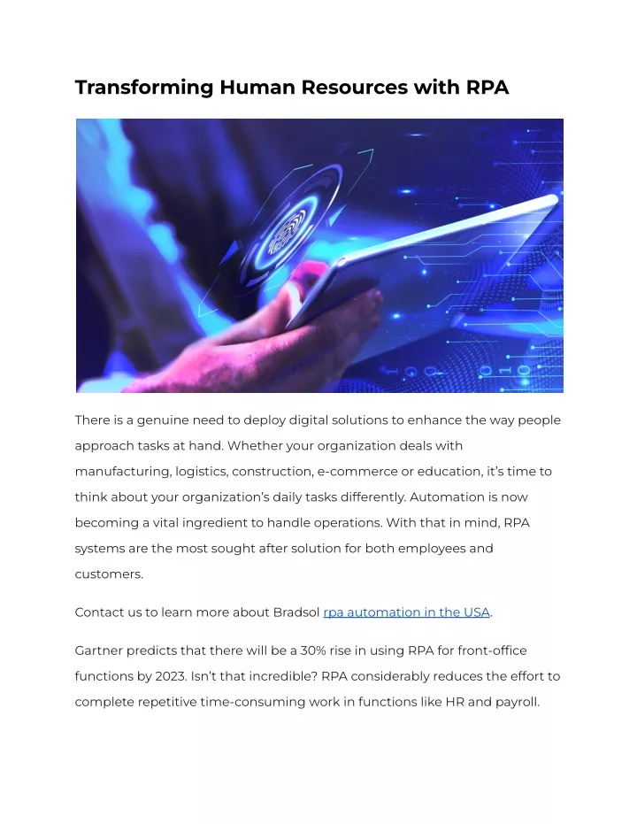PPT - Transforming Human Resources with RPA PowerPoint Presentation ... PPT - Transforming Human Resources with RPA PowerPoint Presentation ...